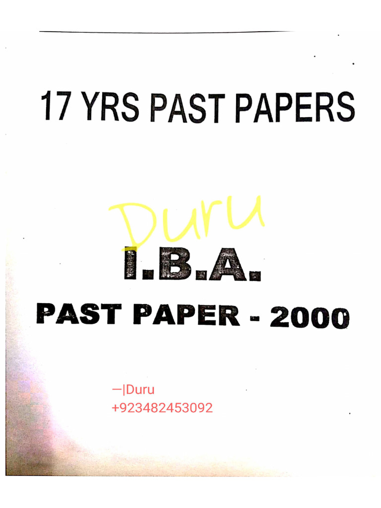 IBA Grade MDCAT Past Papers | PDF