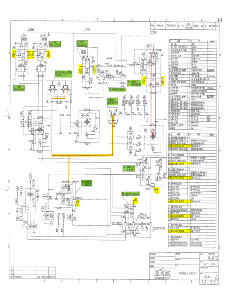 Deck Crane Hydraulic Circuit Diagram-Federal Clyde | PDF