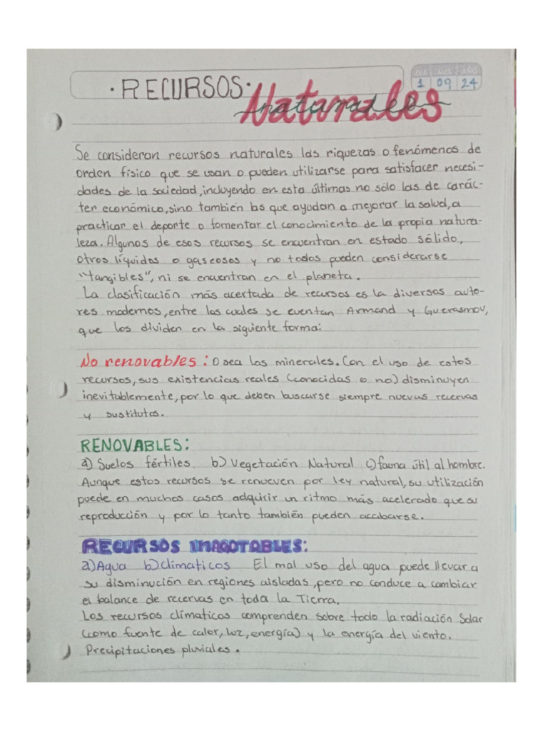 Recursos Naturales | PDF