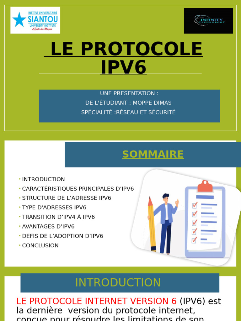 Présentation du protocole IPv6 et GLBP | PDF | I Pv6 | Protocoles réseau
