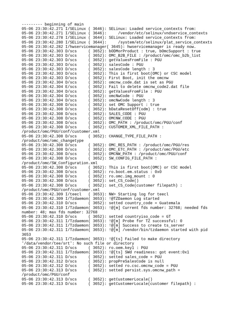Logcat CSC Update Log | PDF | Computing | Operating System Technology