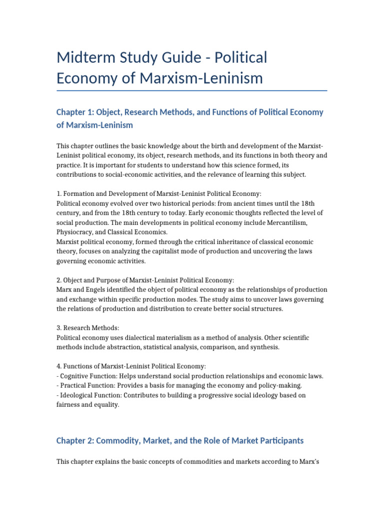 Midterm Study Guide KTCT ML | PDF | Value (Economics) | Capitalism