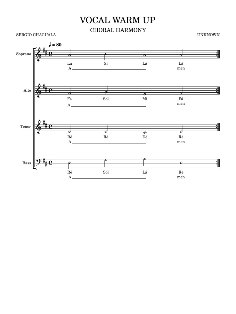 Vocal Warm Up1 | PDF