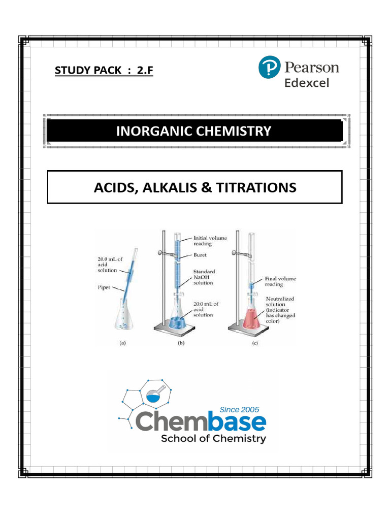 2, F Acids, Alkalis and Titrations | PDF | Ph | Titration
