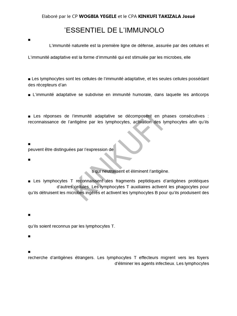 Comprendre l'immunologie et ses mécanismes | PDF | Système immunitaire ...