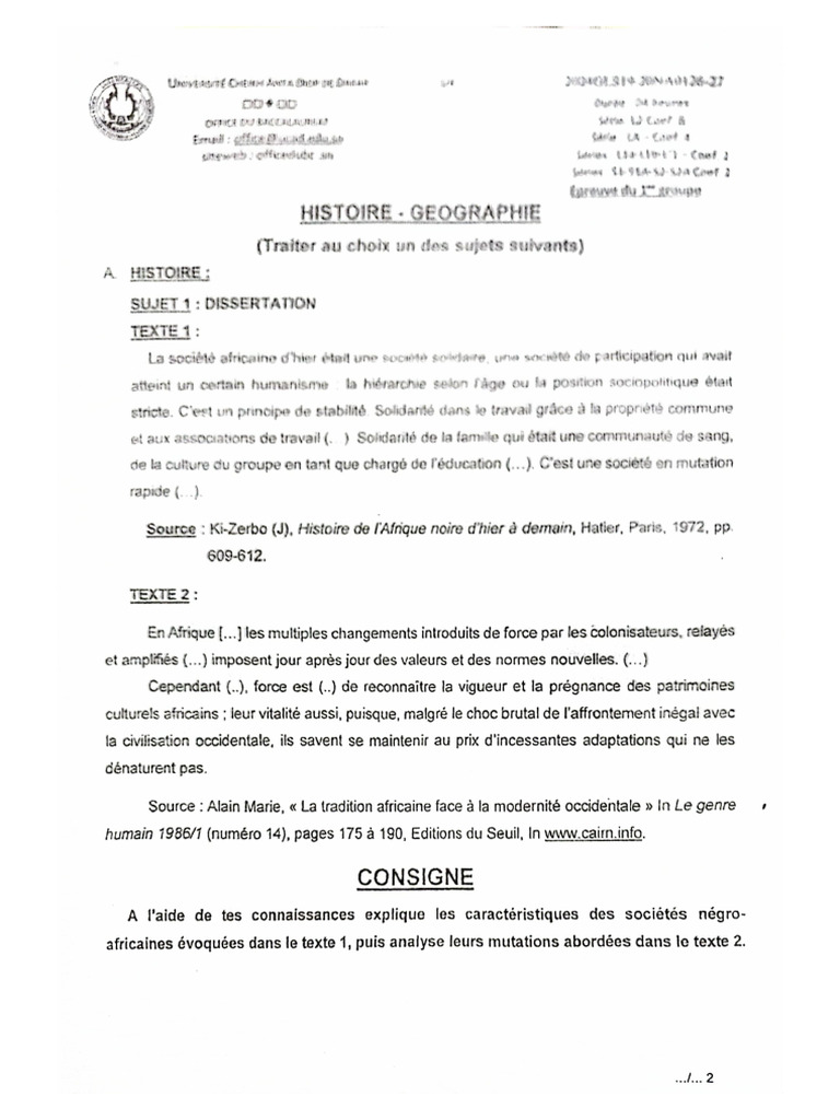 Epreuves HG Bac2024 | PDF