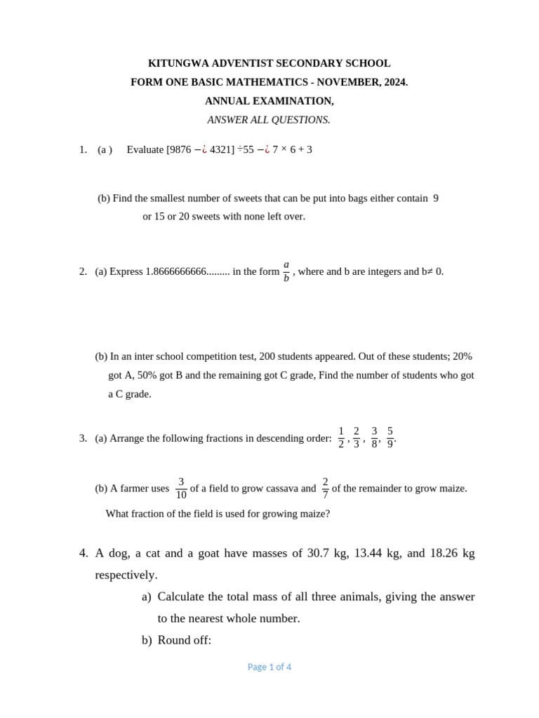 Math Annual f1. | PDF | Significant Figures | Numbers