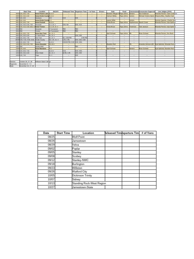 23-24 Athletic Schedule 4 | PDF