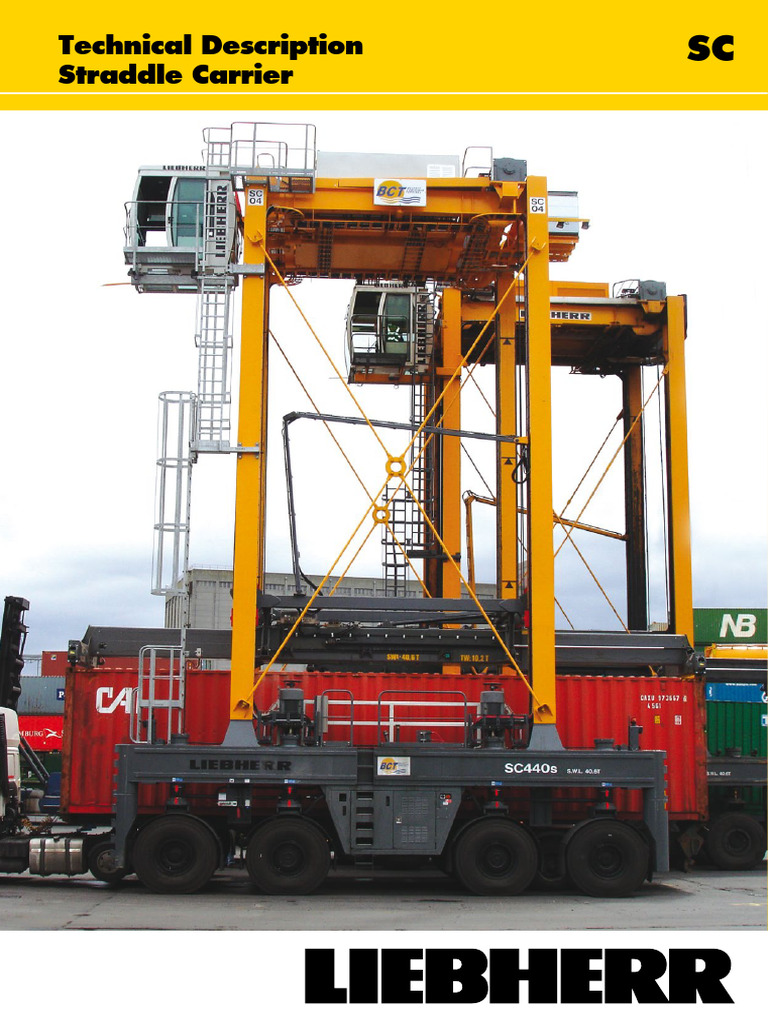 Liebherr Straddle Carrier Technical Description | PDF | Truck | Elevator