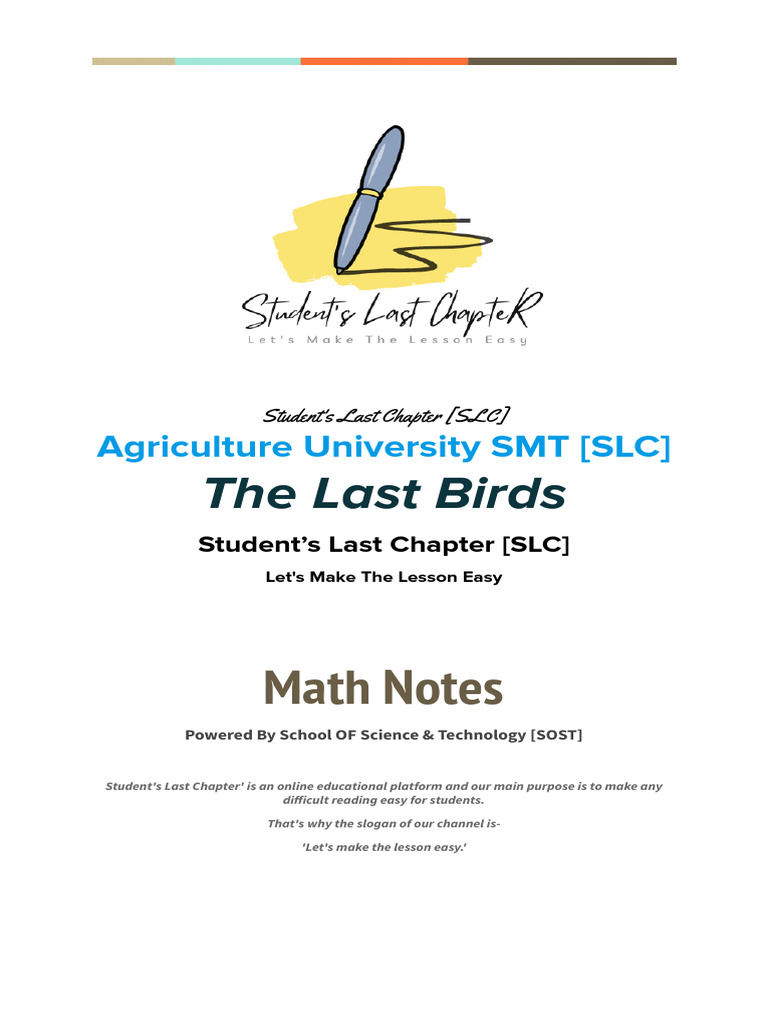 The Last Birds (Math Notes) | PDF