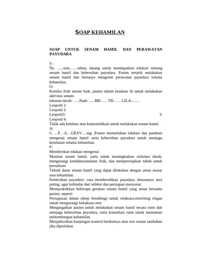 Soap Stase Kehamilan | PDF