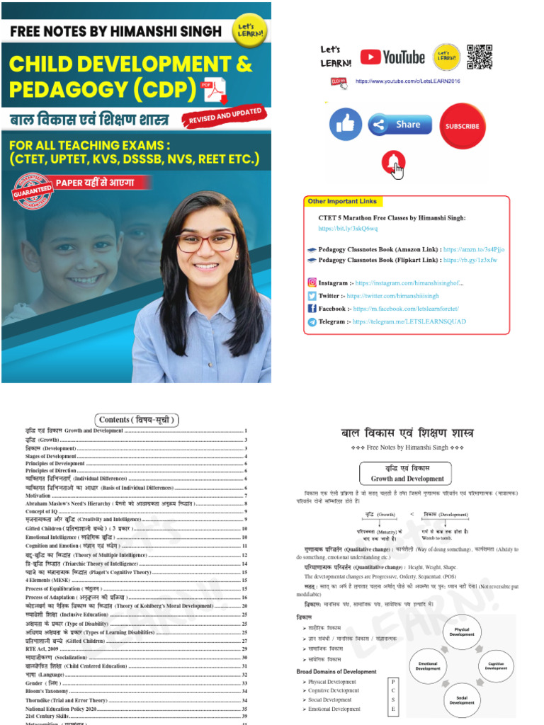 CDP (Pedagogy) Free Notes by Himanshi Singh | PDF | Intellectual ...