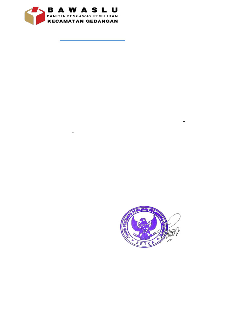 Surat Undangan Bimtek 10 Nov 2024 | PDF