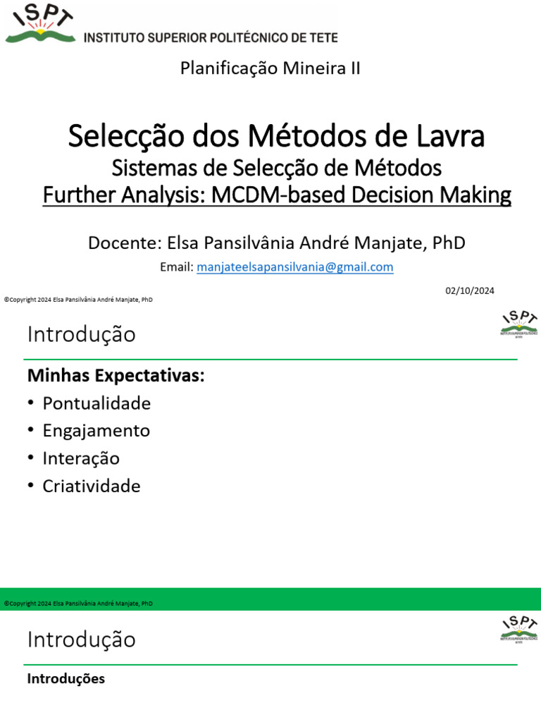 Aula 14-MCDM-based Further Analysis | PDF | Mining