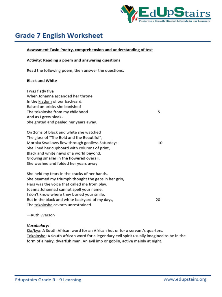 Ruth Everson's "Black and White" Analysis | PDF