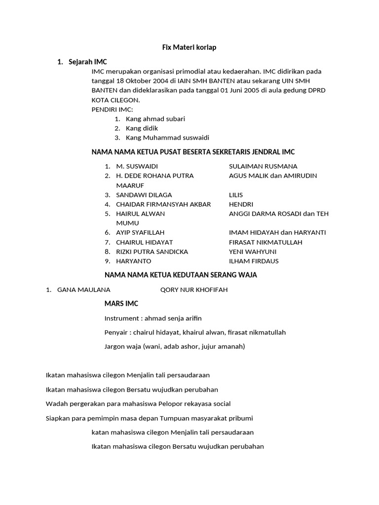 Fix Materi Korlap | PDF | Perjalanan