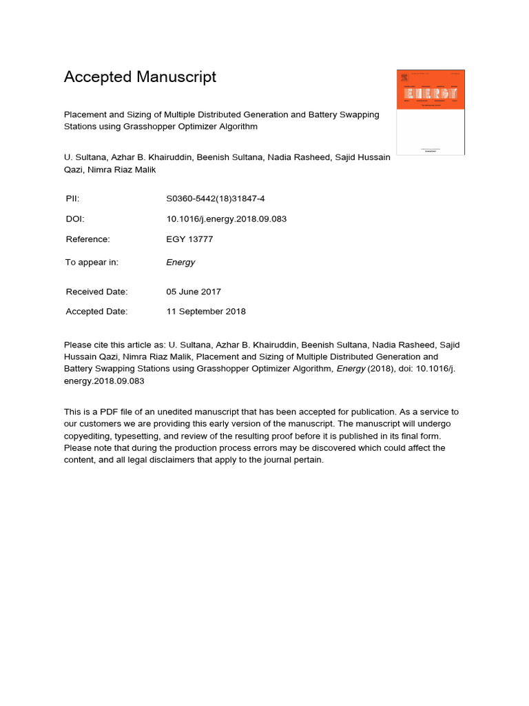 Placement and Sizing of Multiple Distributed Generation and Battery ...