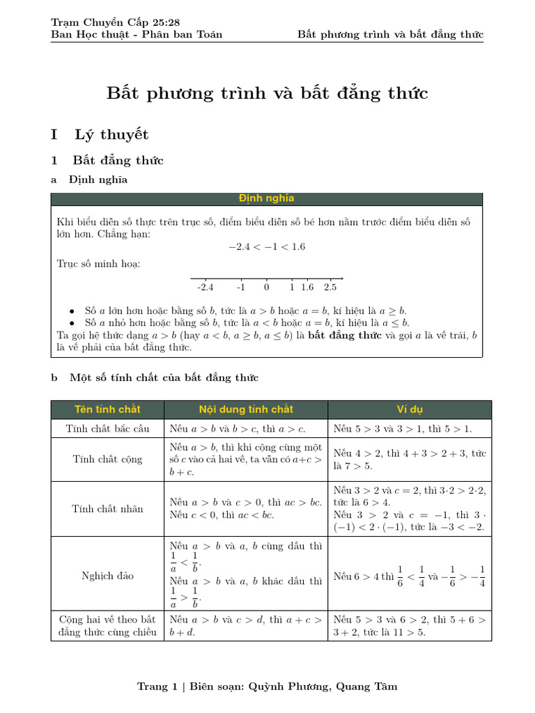 TCC'2528 l TL l TP1 l 2 - 1910 l BẤT ĐẲNG THỨC VÀ BẤT PHƯƠNG TRÌNH BẬC NHẤT MỘT ẨN | PDF