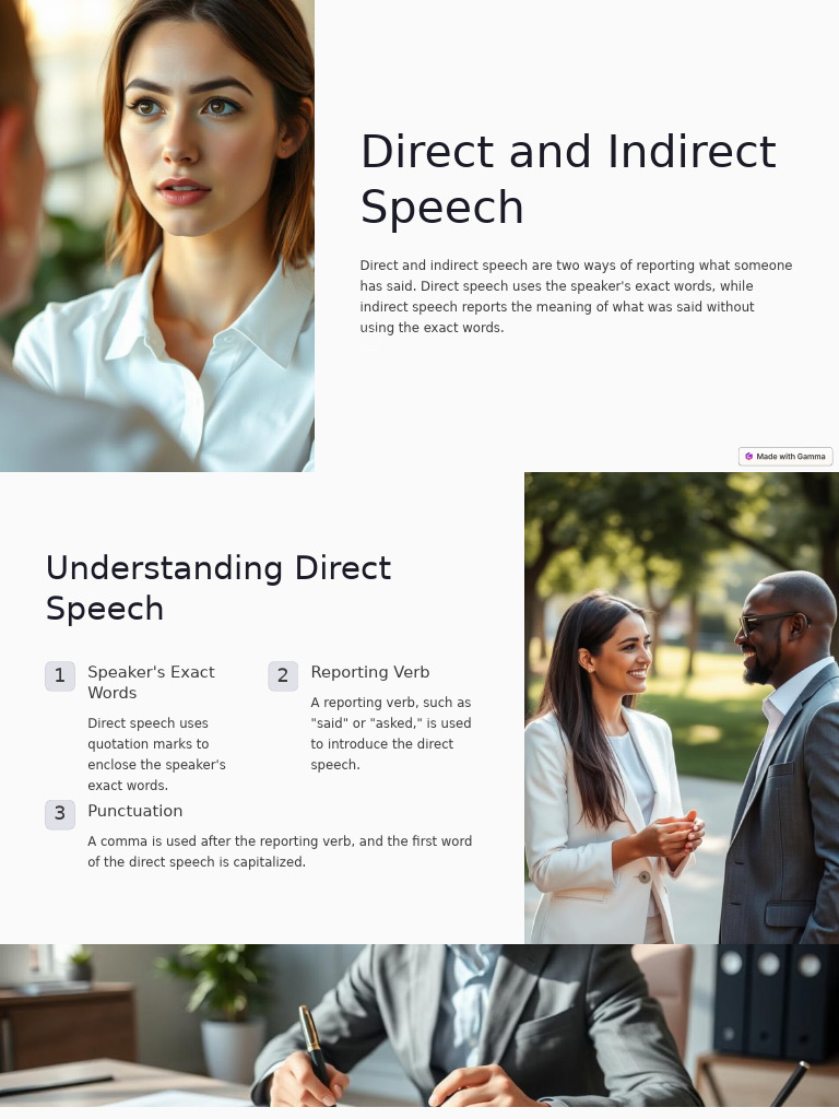 Direct and Indirect Speech | PDF | Grammatical Tense | Language Mechanics