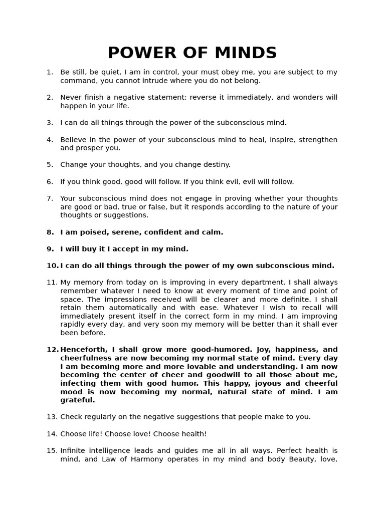 Power of Mind | PDF
