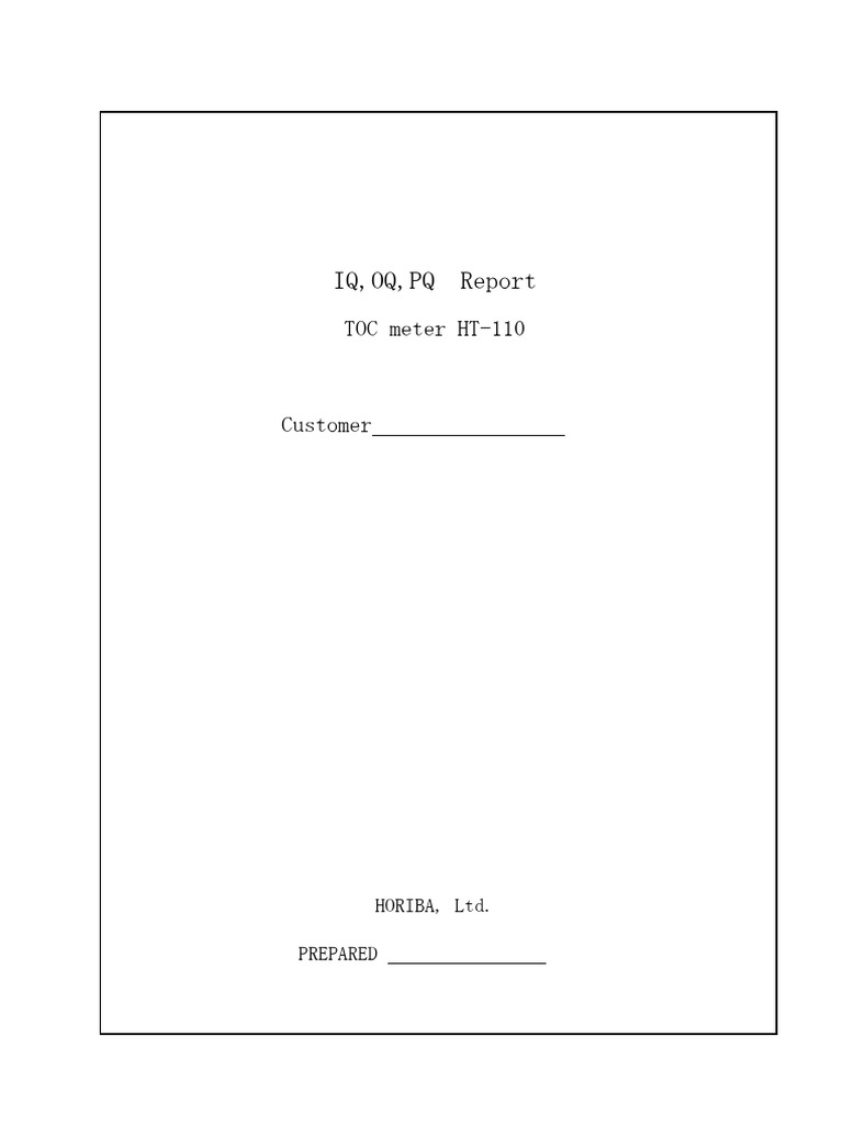 Qualification of TOC Meter | PDF | Verification And Validation | Metrology