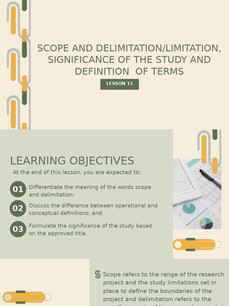 Scope and Delimitation in Research | PDF | Social Networking Service ...
