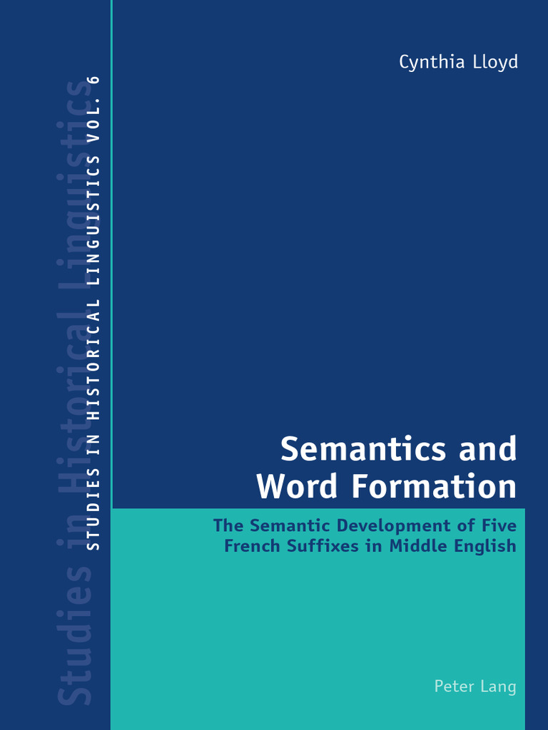 Semantics and Word Formation: Cynthia Lloyd | PDF | Word | English Language