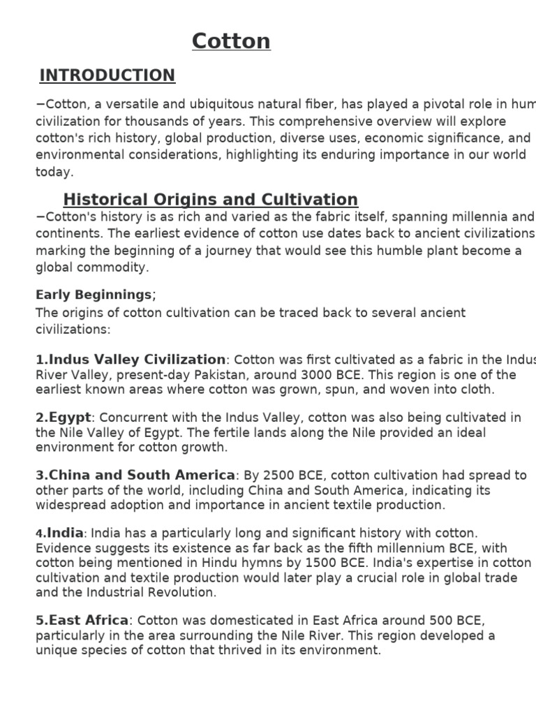 Cotton | PDF | Cotton | Textiles