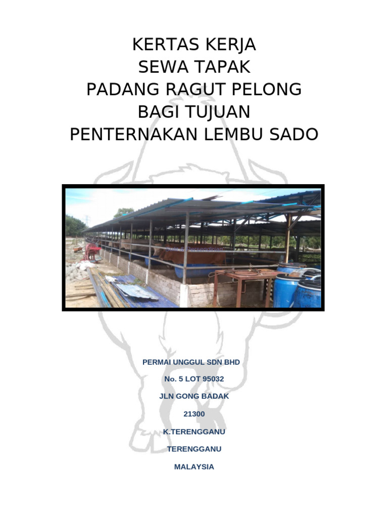 Kertas Kerja Sewaan Padang Ragut Lembu | PDF