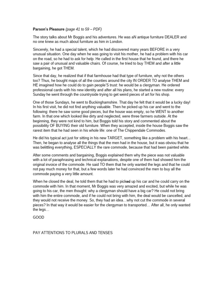 Short Stories - Parson's Pleasure CORREGIDO | PDF | Mystery, Thriller ...