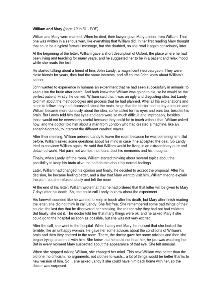 Short Stories - William and Mary | PDF | General Fiction