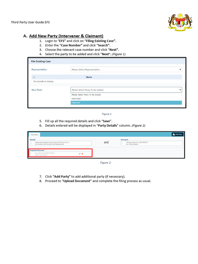 Third Party User Guide EFS | PDF | Plaintiff | Software