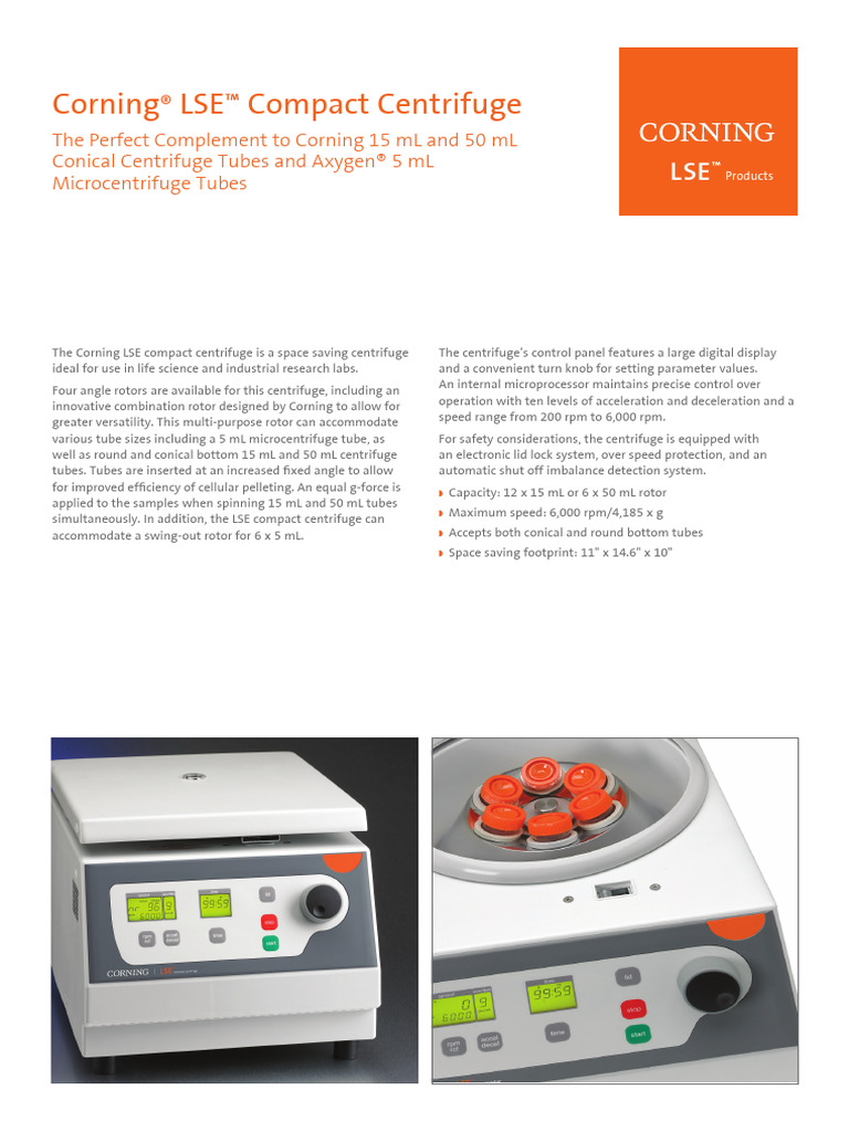 Broch - Centrifuge CLS EQ 105 REV2 A4 DL | PDF | Centrifuge ...