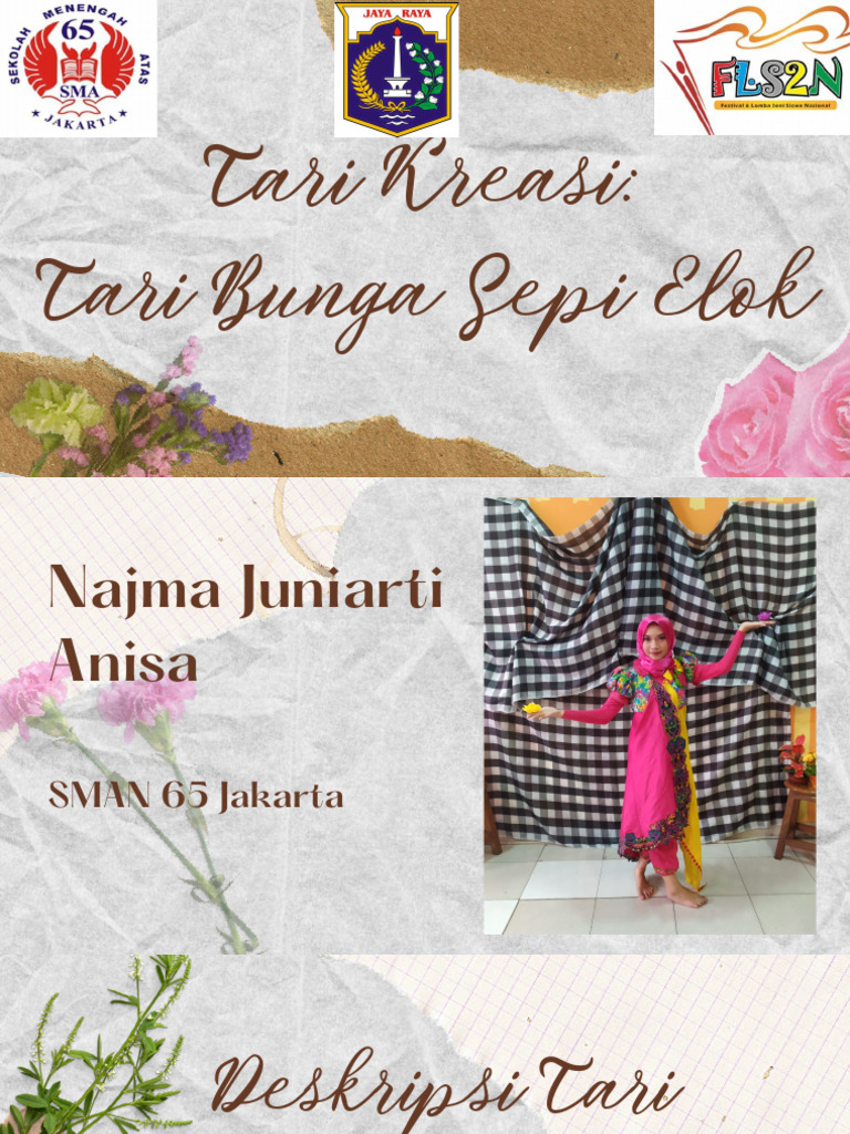 Tari Bunga Sepi Elok FLS2N - SMAN 65 Jakarta | PDF | Griya & Taman | Puisi