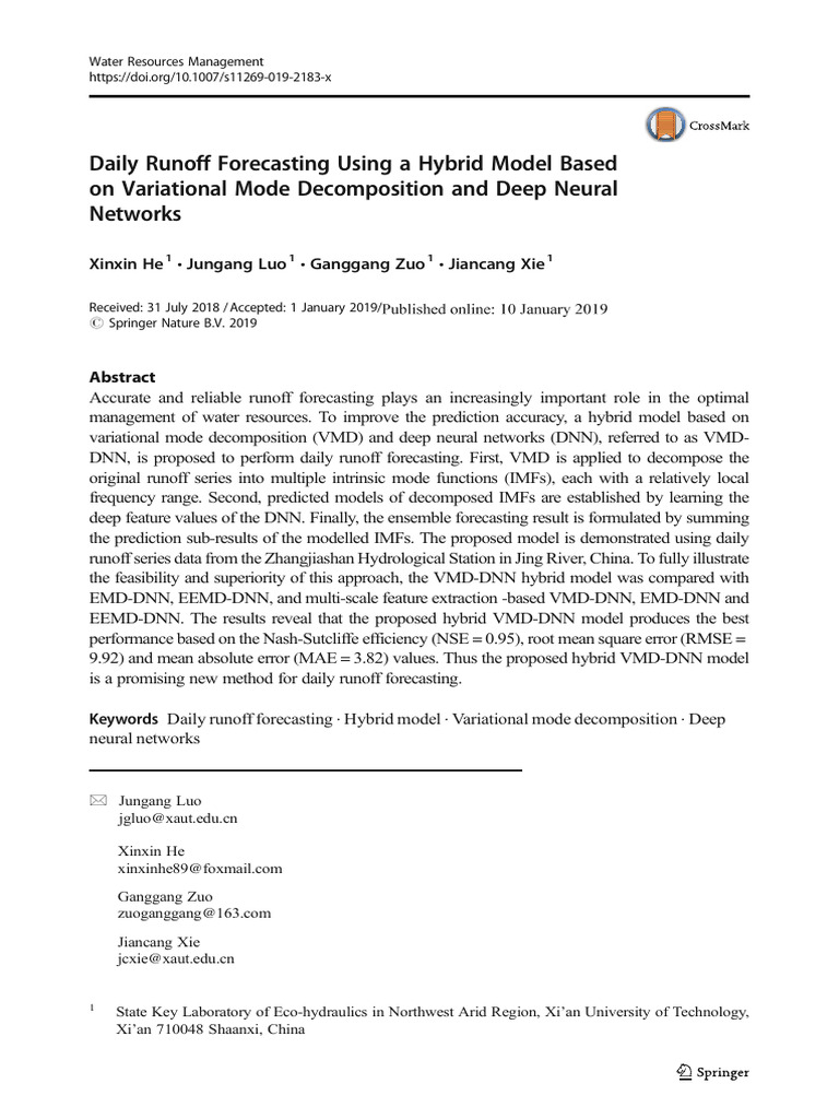 Runoff Forecasting for Hydrologists | PDF | Deep Learning | Forecasting