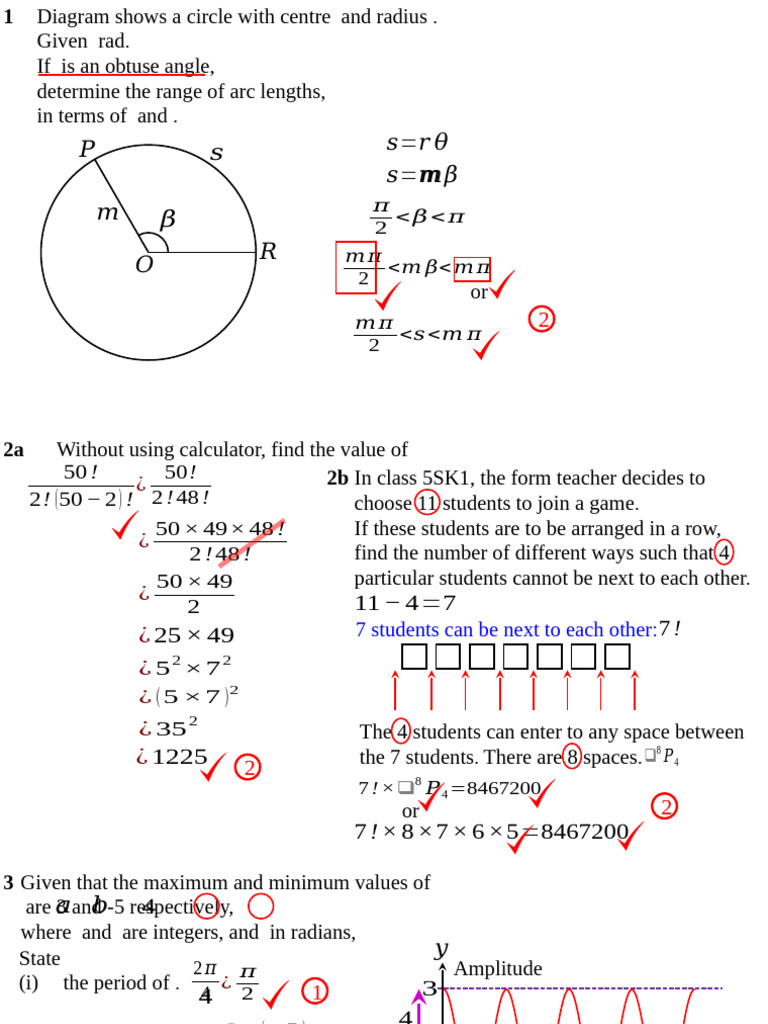 AddMathP1 Trial SPM 2024 Ans | PDF | Area | Mathematical Objects