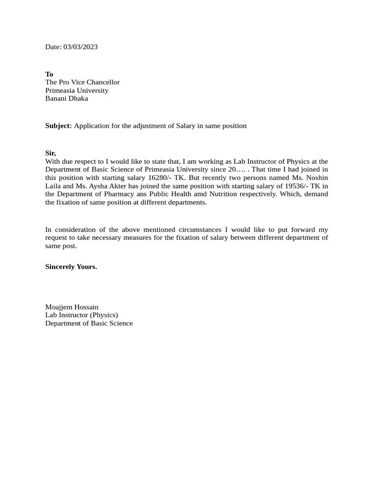 Fixation of Salary | PDF | Technology & Engineering