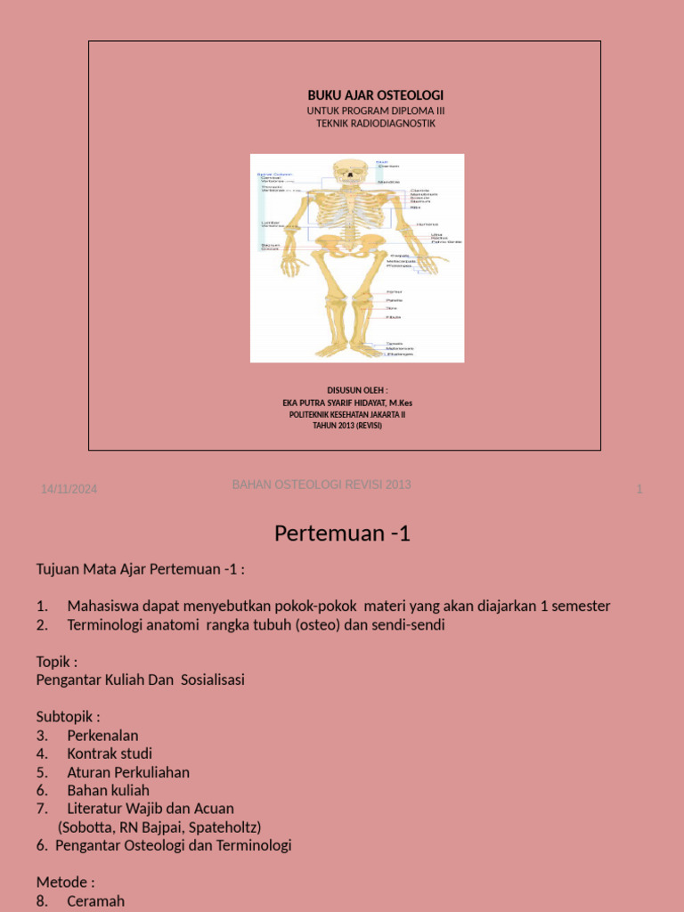 Anatomi OSTEOLOGI | PDF