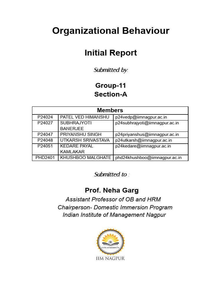 OB Project | PDF | Motivation | Motivational