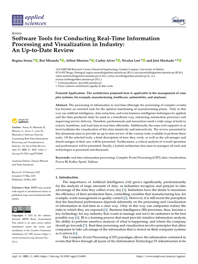 Software Tools For Conducting Real-Time Information Processing and Visualization in Industry ...