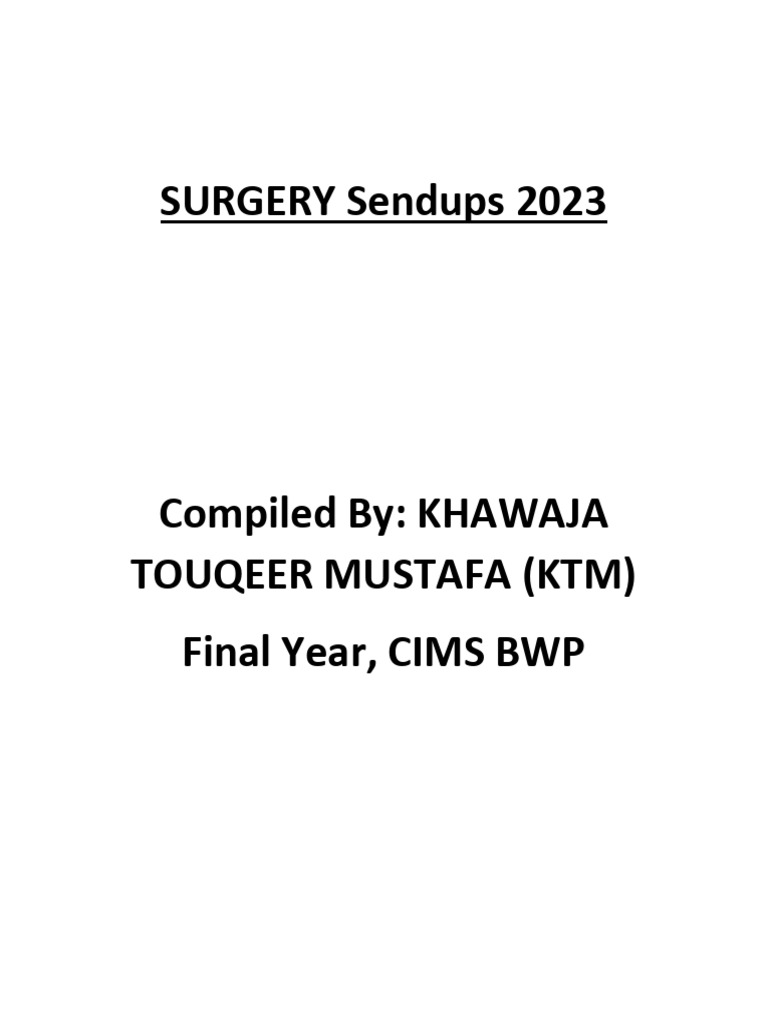 Surgery Sendups 2023-1jeggeg | PDF | Self-Improvement | Wellness