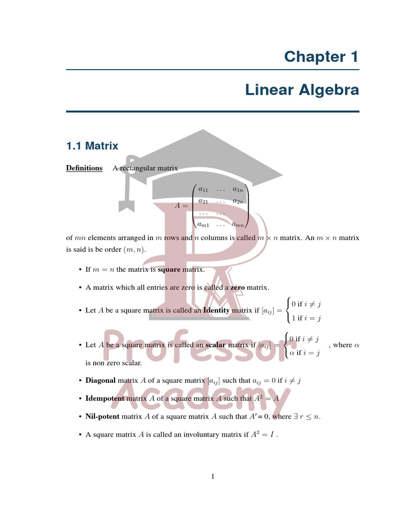 PG TRB Maths Sample Material | PDF | Matrix (Mathematics) | Eigenvalues And Eigenvectors