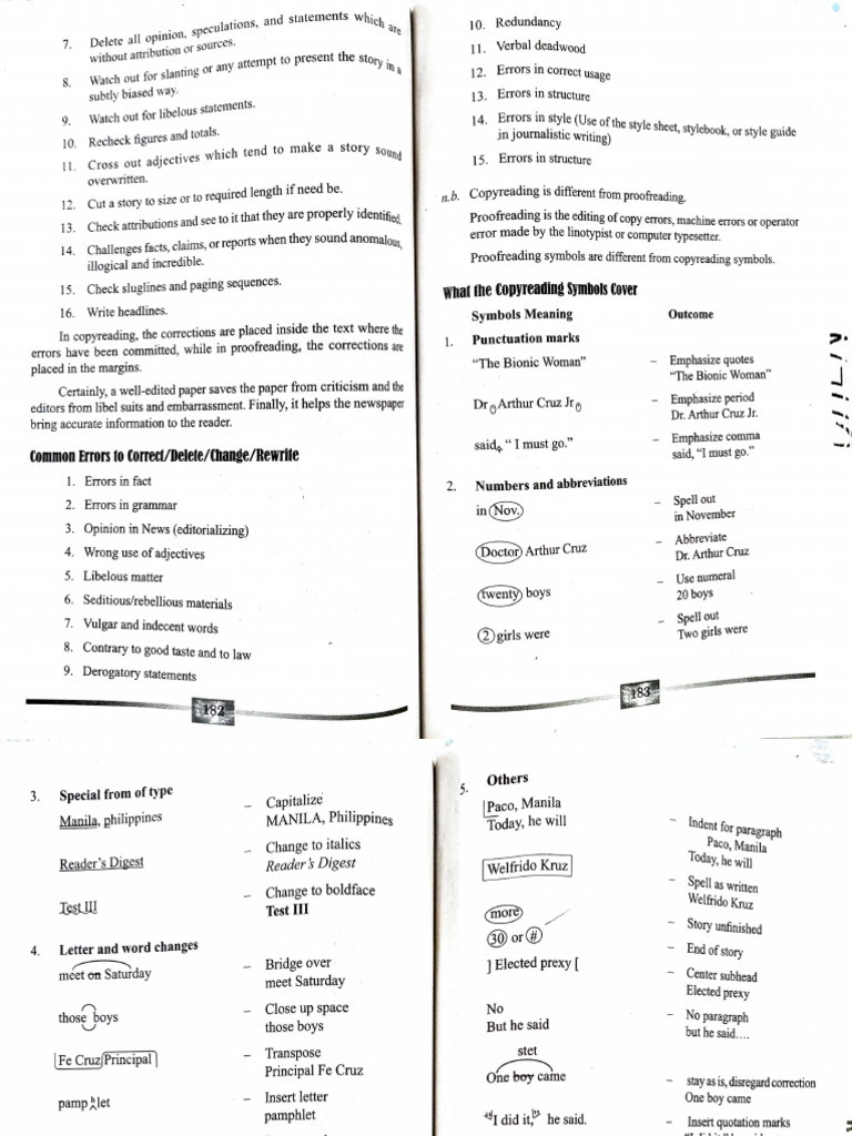 copyreading signs | PDF | Proofreading | Publishing