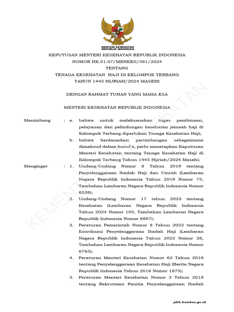 KMK TKH 2024-1-63 Halaman 1 | PDF