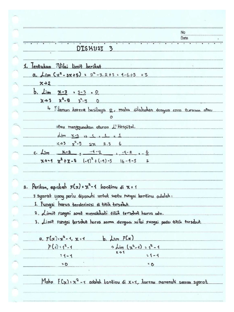 Tugas Kalkulus Sesi 3 Judithia | PDF