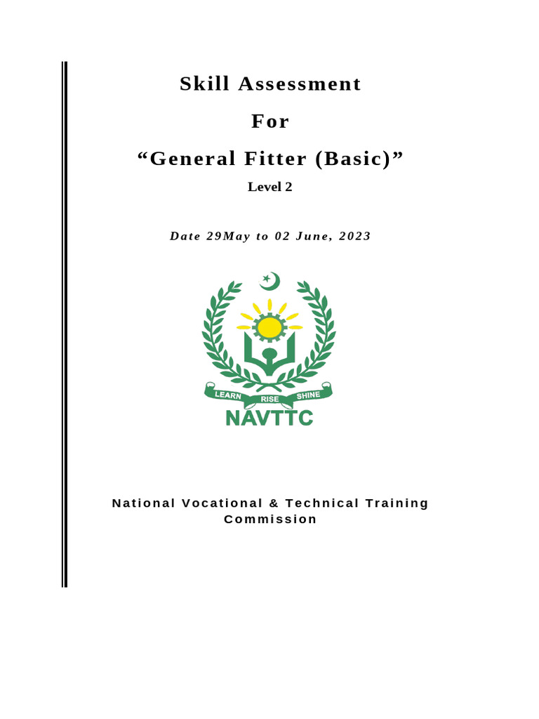 Skill Assesment General Fitter (Basic) L2 | PDF | Waste | Welding