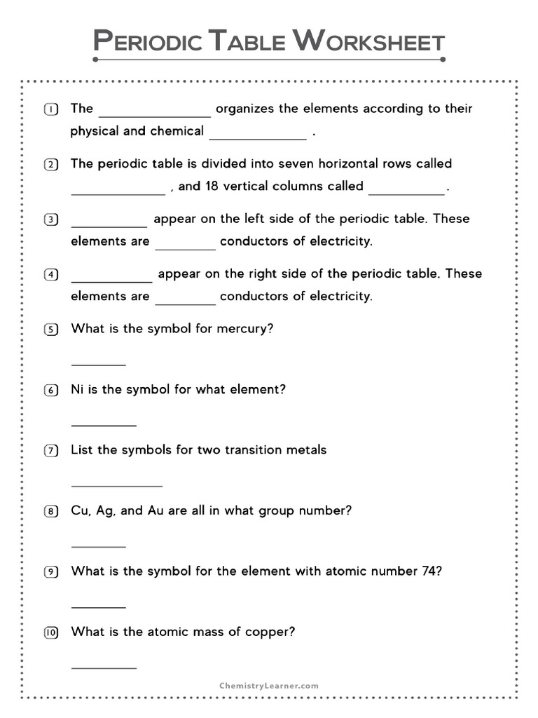 Using The Periodic Table | PDF
