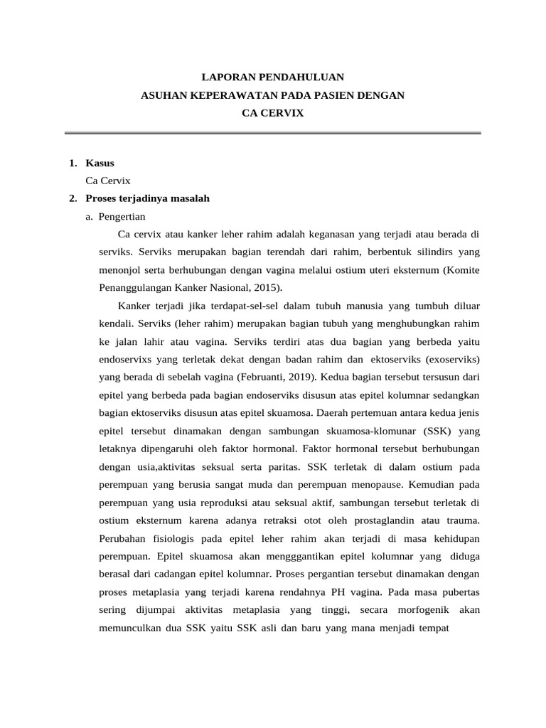 LP Ca Cerviks | PDF | Kesehatan Holistik