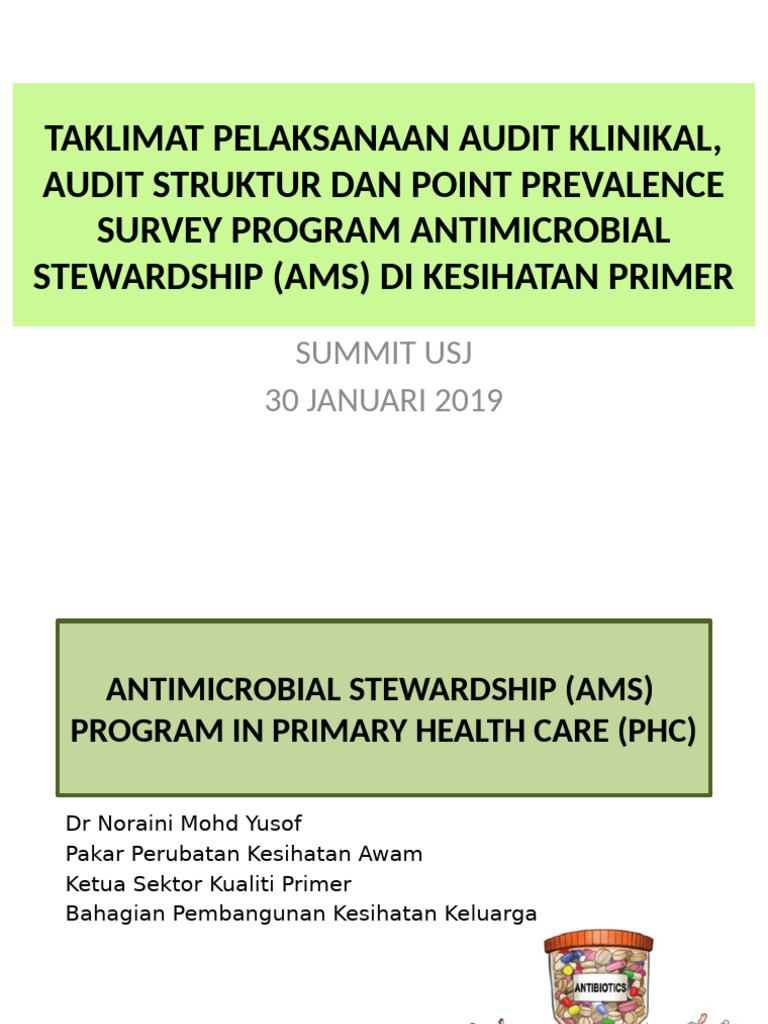 Antimicrobial Stewardship Ams Program in Primary Health Care PHC | PDF ...