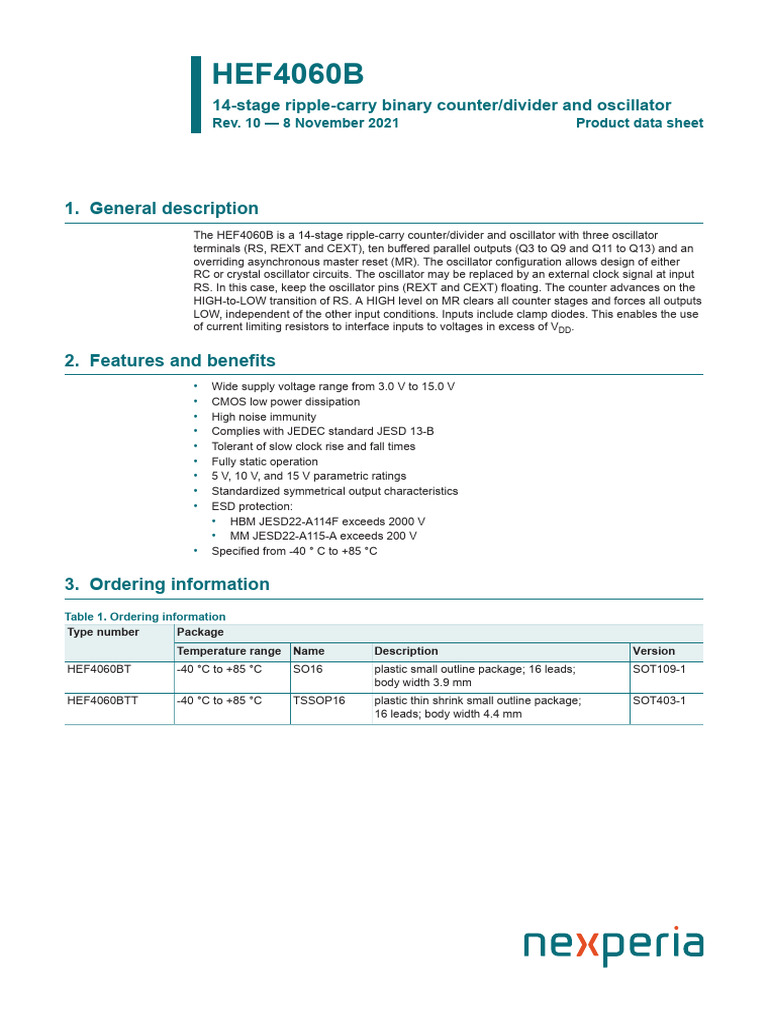 HEF4060B | PDF